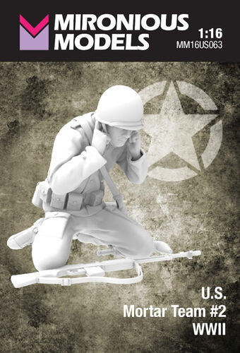 NEW! Mironious Models 16US063 US WWII Mortar Team No.2 (1 Figure)