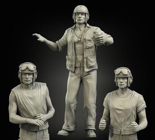 PanzerArt FI35-059 USMC (PTO) late Sherman tank crew (3 figures)