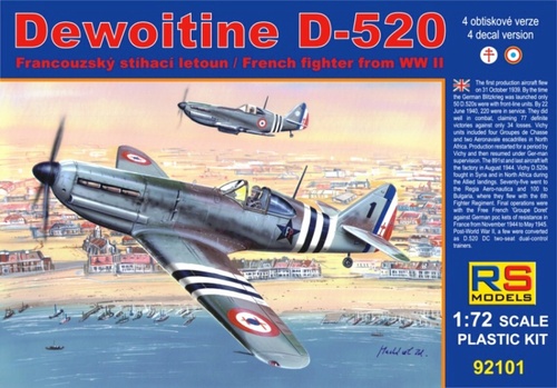 RS Models 92101 Dewoitine D-520 Free France