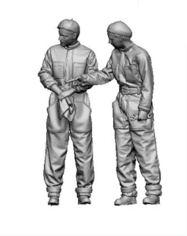 Glowel Miniatures 48010 Polish Tank Or Aircraft Mechanics 1939 (2 Figures, 3D Printed)