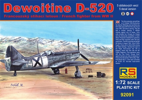 RS Models 92091 Dewoitine D-520 Bulgaria