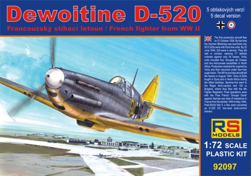 RS Models 92097 Dewoitine D-520 Luftwaffe