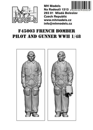 MH Models F45003 French WWII Bomber Pilot and Gunner
