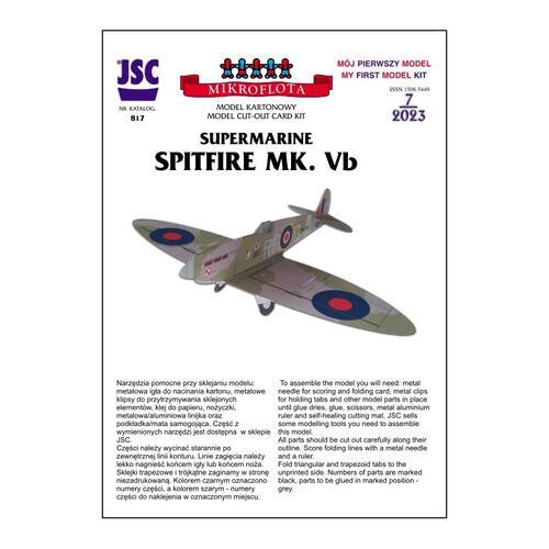 NEW! JSC 817 Supermarine Spitfire Mk. Vb - Model Dla Początkujących