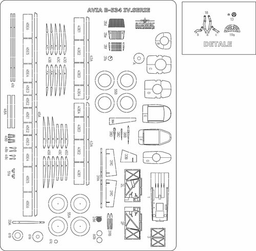 Answer MMM-02-2025-SZK Avia B-534 IV.Serie - Laser Cut Frames