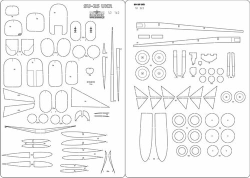 Answer ANG-236-SZK Sukhoi Su-25 - Laser Cut Frames