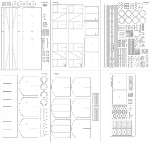 Answer ANG-134-SZK Wagon 23K - Laser Cut Frames, Details, Wheels