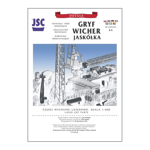 JSC 002-L Części Wycinane Laserowo Do Okrętów Gryf, Wicher, Jaskółka