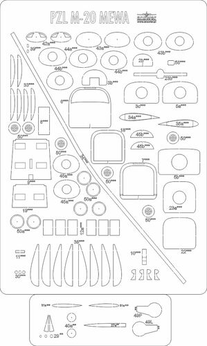 Answer KS-05-2024-SZK PZL M-20 Mewa - Laser Cut Frames