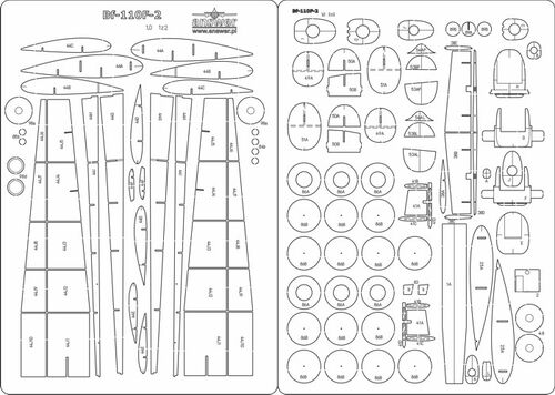 Answer MMM-05-2025-SZK Messerschmitt Bf-110F-2 - Laser Cut Frames And Details