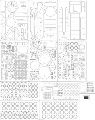 Answer ANG-254-SZK01 T-90A - Laser Cut Frames, Details