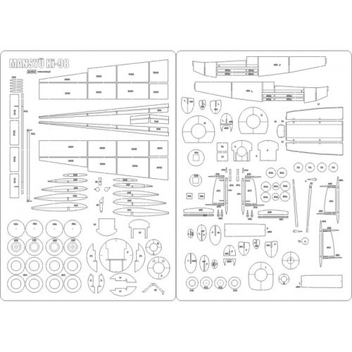 Answer MMM-04-2018-SZK Mansyu Ki-98 - Laser Cut Frames