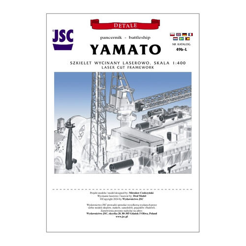 JSC 049b-L Szkielet Wycinany Laserowo Do Pancernika Yamato