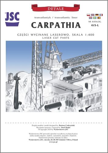 JSC 415-L Detale laserowe do brytyjskiego transatlantyku CARPATHIA