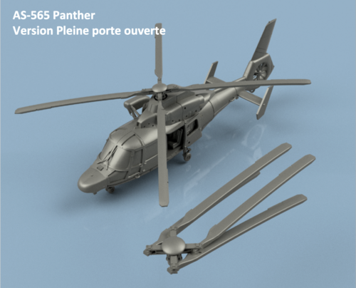 L'Arsenal 2.0 3D350116PL AS-565 Panther Full Version Open-Door, Folded Blades - 3D Printed (4 Helicopters)