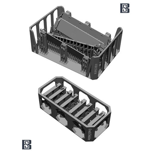 NEW! BSK Model C35020 M4A3 Sherman - Stowage Rack & Spare Track Holders (3D-Printed)