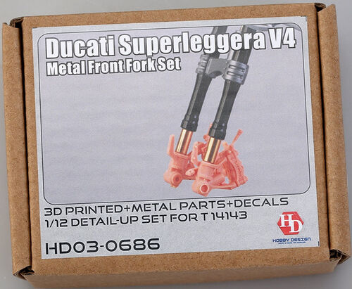 NEW! Hobby design HD03-0686 Ducati Superleggera V4 - Metal Front Fork Set (for Tamiya 14143 Kit)