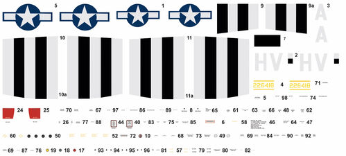 NEW! Peddinghaus-Decals 4758 Republic P-47 D Thunderbolt - Lieutenant Colonel Francis S. "Gabby" Gabreski 61 st Figher Squa.