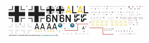 NEW! Peddinghaus-Decals 4736 Heinkel He-111 - KG 40 Battle of Britain 1940 (for Border Modell Kits)