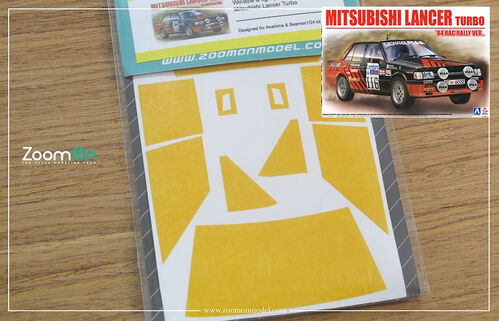 NEW! ZoomOn ZD103 Mitsubishi Lancer Turbo - Window and Light Painting Masks (for Aoshima & Beemax Kits)