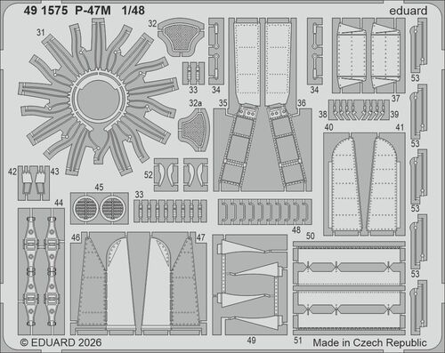 Eduard 491575 Republic P-47 M Thunderbolt - PE Set (for MiniArt Kits)