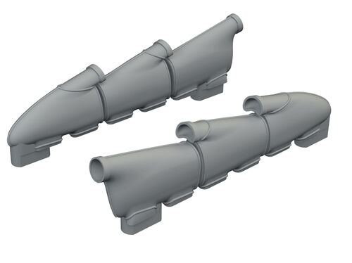 Eduard 6481185 Hawker Hurricane Mk.I - Exhaust Rounded (3D-Printed / for Arma Hobby Kits)