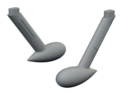 Eduard 624013 Messerschmitt Bf-109 G - Balance Weights (3D-Printed / for Airfix Kits)