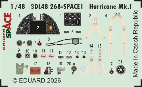 Eduard 3DL48268 Hawker Hurricane Mk.I - Space Set (for Arma Hobby Kits)