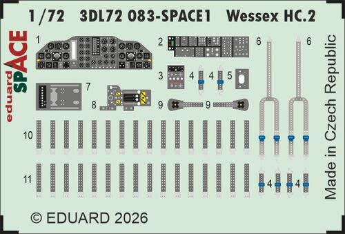Eduard 3DL72083 Westland Wessex HC.2 - Space Set (for Airfix Kits)