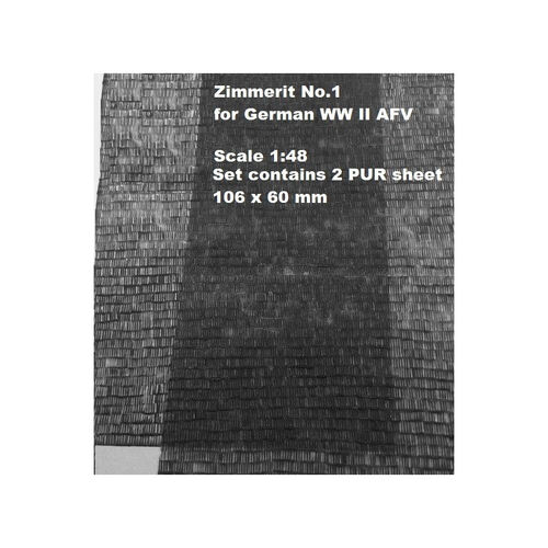 NEW! AML O4806 Zimmerit No.1 - 2 Sheet 106 x 60 mm