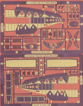 Airwaves C48072 Blackburn/Hawker-Siddeley Buccaneer S.2 B Airbrakes etc (only for Airfix kits)