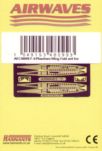 Airwaves C48099 McDonnell F-4 Phantom wing fold (designed to be used with Hasegawa kits)