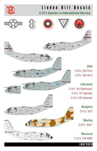 Linden Hill 72028 Alenia Aermacchi C-27 J Spartan in International Service Part 1 (8 Schemes)