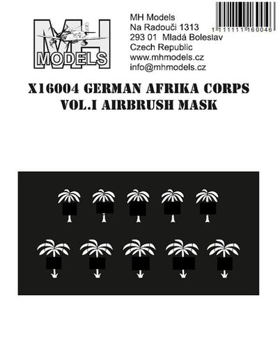 MH Models X16004 German Afrika Korps Volume I - Airbrush Mask