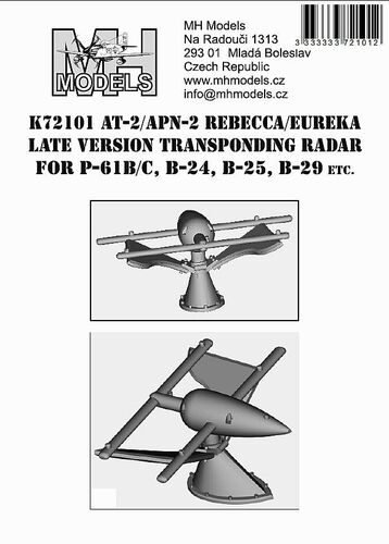 MH Models K72101 AT-2/APN-2 Rebecca/Eureka Late version transponding radar for P-61B/C,B-24,B-25,B-29 etc.