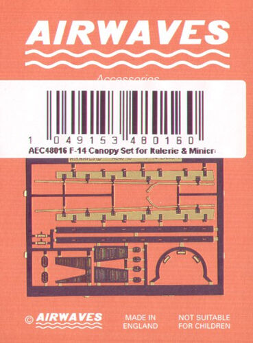Airwaves C48016 Grumman F-14A Tomcat canopy Set (designed to be used with Academy kits)