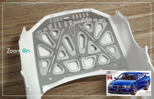 ZoomOn ZD135 Nissan GT-R R34 - Hood Structure (for Tamiya Kits)