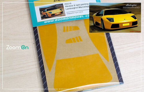 ZoomOn ZD218 Lamborghini Murcielago - Windows & Lights Painting Masks (for Fujimi Kits)