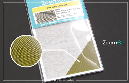 ZoomOn ZD207 Yellow Kevlar Carbon Fiber Decal
