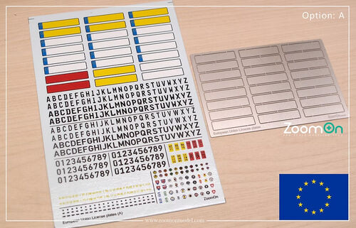 ZoomOn ZD168 European Union License Plates A