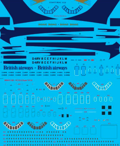 26 Decals STS44373 BOAC Vickers VC10
