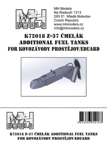 MH Models K72018 Z-37 Èmelák additional fuel tanks