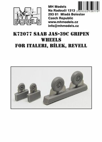 MH Models K72077 JAS-39C Gripen Wheels For Italeri, Bilek, Revell