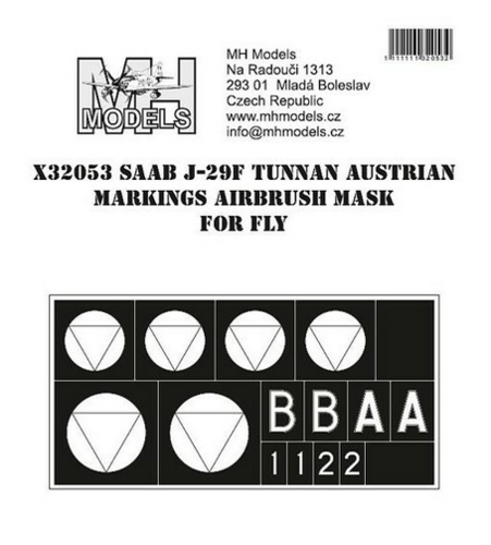 MH Models X32053 SAAB J-29F Tunnan Austrian Markings