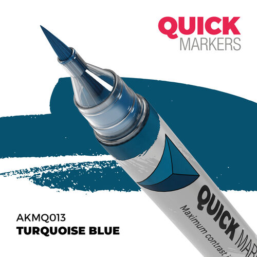 NEW! AK-Interactive AKMQ013 Turquoise Blue - Quick Marker