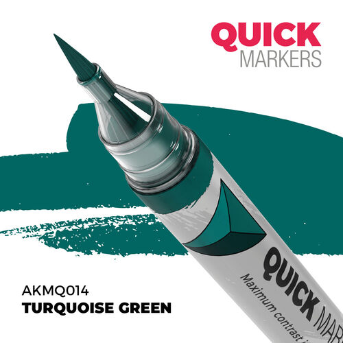 NEW! AK-Interactive AKMQ014 Turquoise Green - Quick Marker