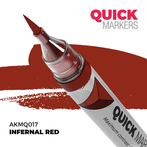 NEW! AK-Interactive AKMQ017 Infernal Red - Quick Marker