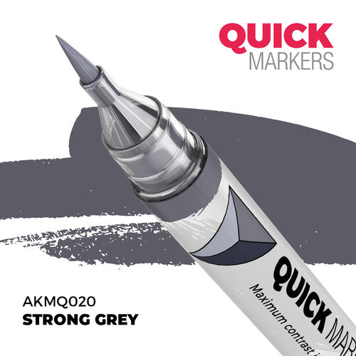 NEW! AK-Interactive AKMQ020 Strong Grey - Quick Marker