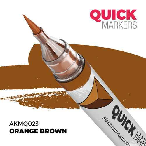 NEW! AK-Interactive AKMQ023 Orange Brown - Quick Marker