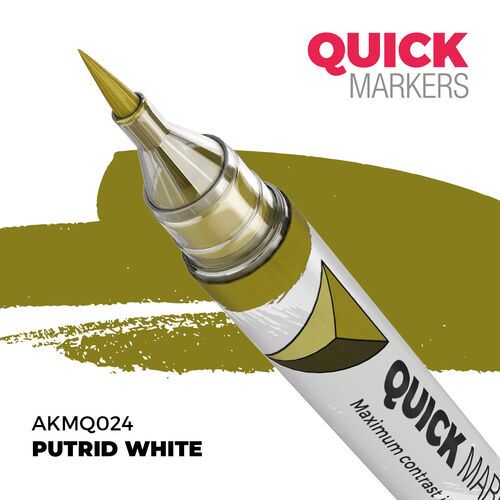 NEW! AK-Interactive AKMQ024 Putrid White - Quick Marker